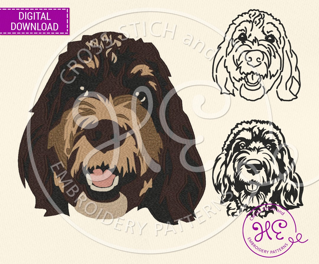 Bernedoodle Embroidery Design, Machine Embroidery Pattern, Download ...