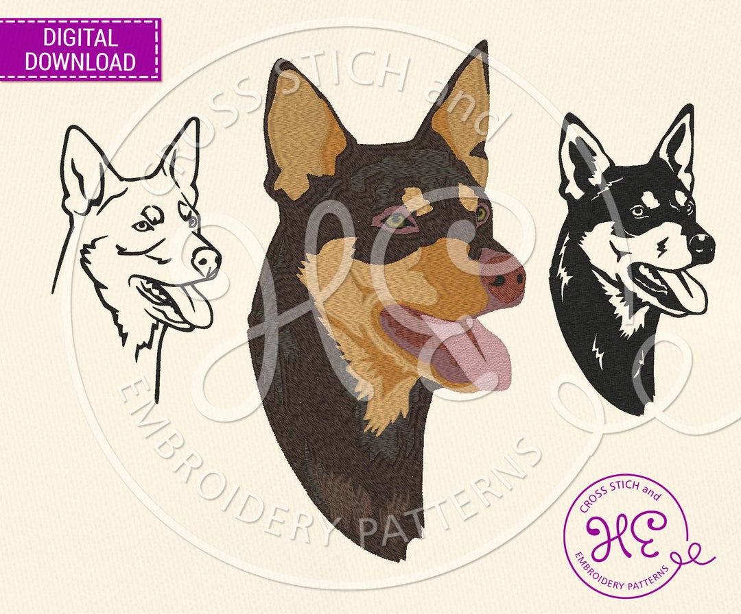 Australian Kelpie Dog Embroidery Design, Machine Embroidery Pattern ...