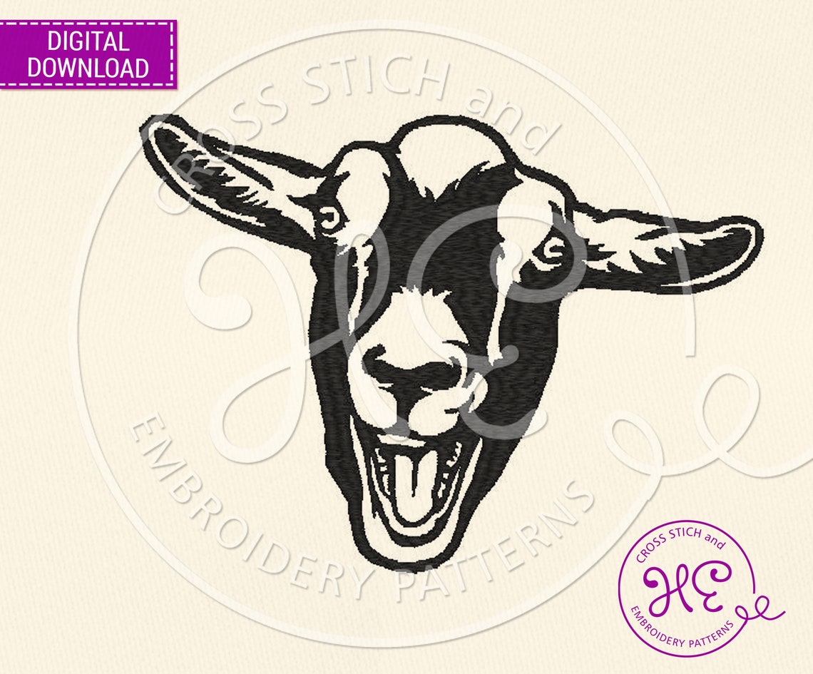 Goat Embroidery Designs Funny Embroidery Pattern for Machine - Etsy
