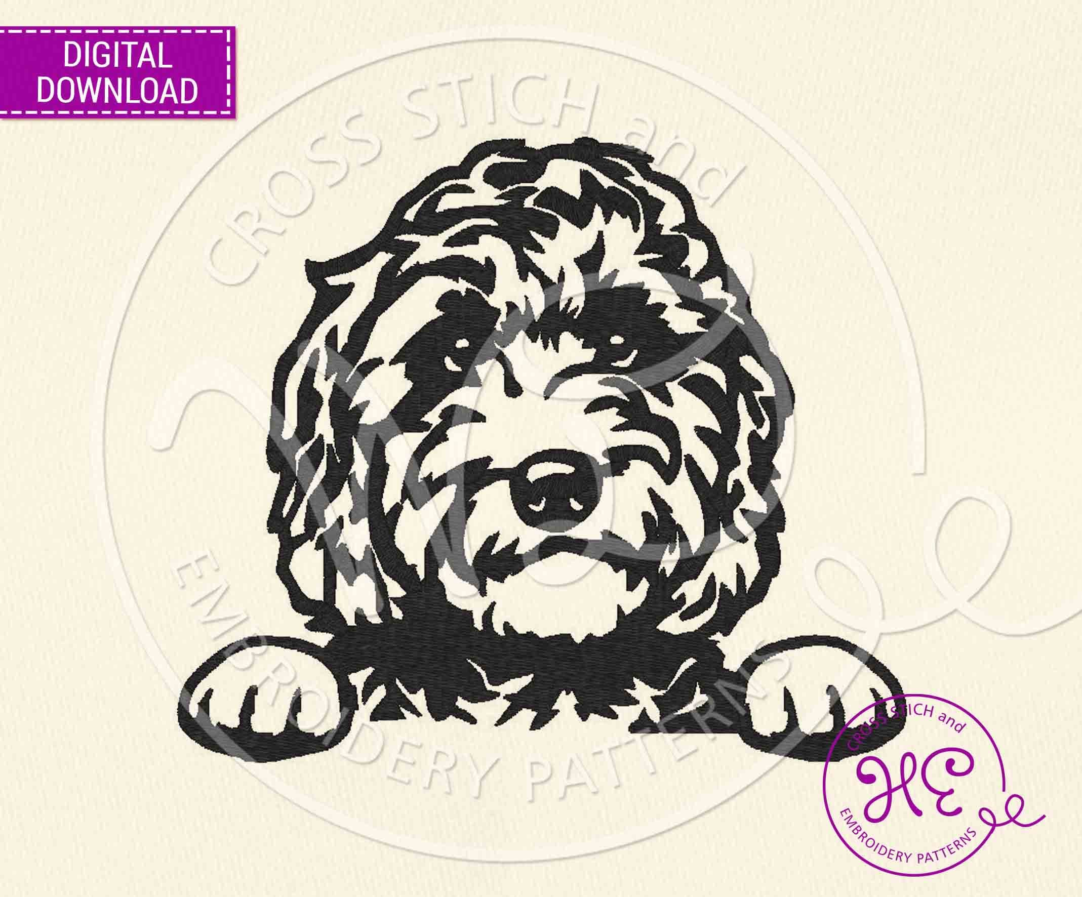 Labradoodle Dog Embroidery Designs Machine Embroidery - Etsy