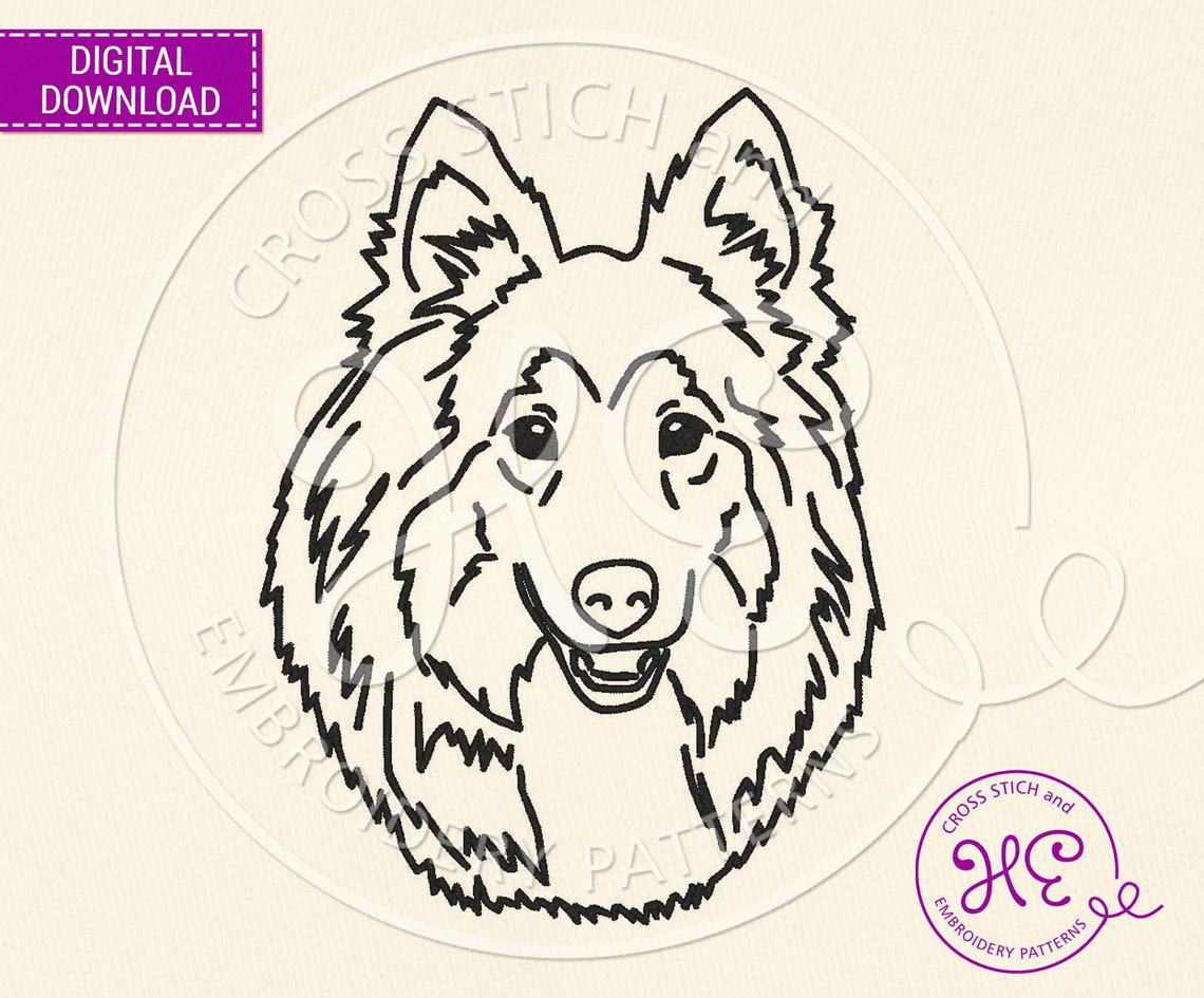 Shetland Sheepdog Embroidery Design Machine Embroidery - Etsy
