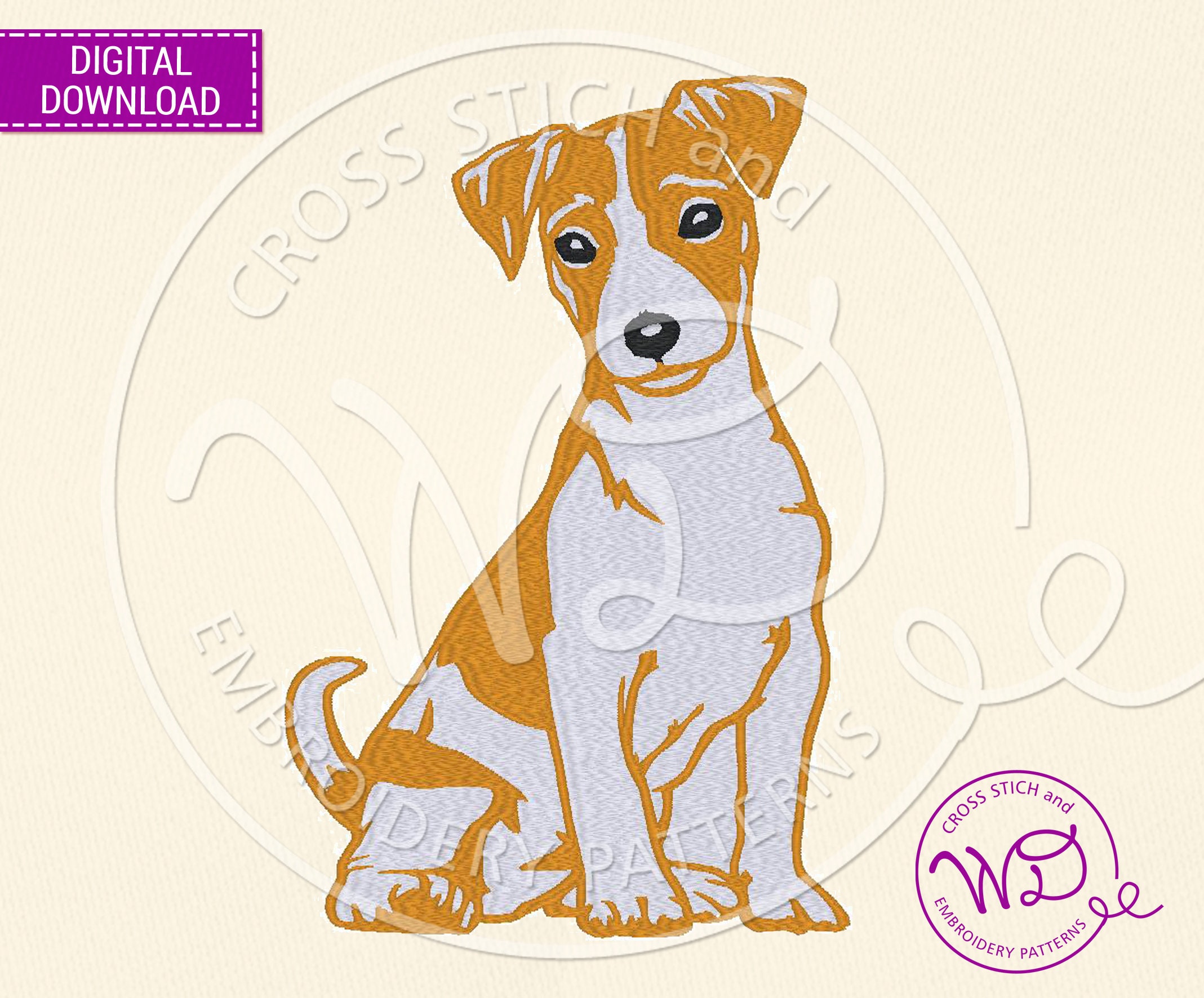 Jack Russell Terrier Embroidery Pattern, Machine Embroidery Designs ...