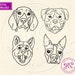 Dog Embroidery Design Bundle, Machine Embroidery Pattern, Instant ...