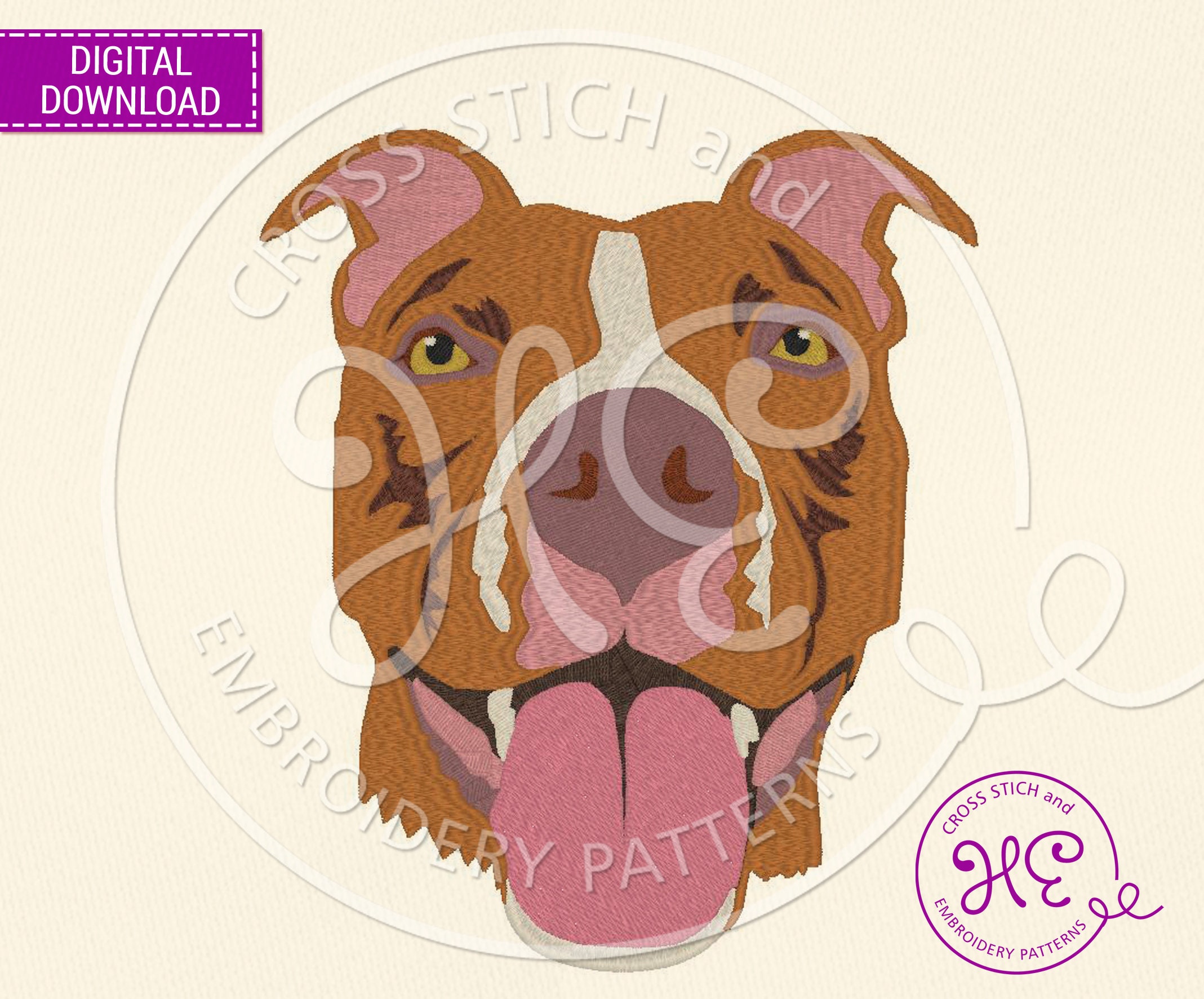 Pit Bull Embroidery Design Machine Embroidery Pattern - Etsy