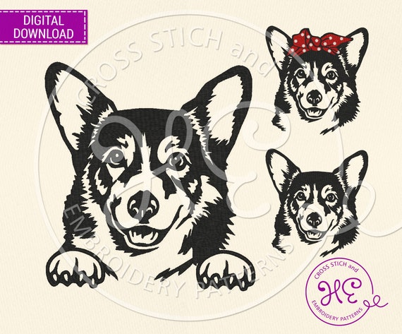 Corgi Dog Embroidery Designs Machine Embroidery Pattern | Etsy