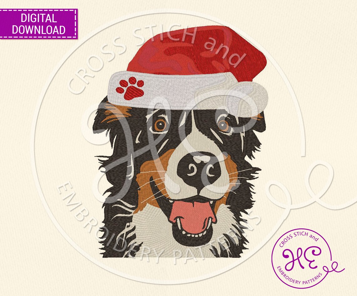 Christmas Dog Embroidery Designs Machine Embroidery Pattern - Etsy