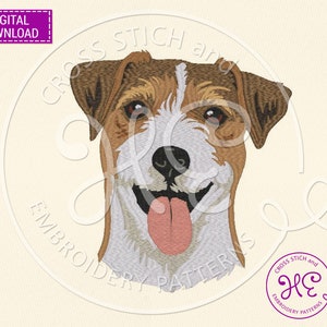 Jack Russell Terrier Dog Embroidery Designs, Machine Embroidery Pattern ...