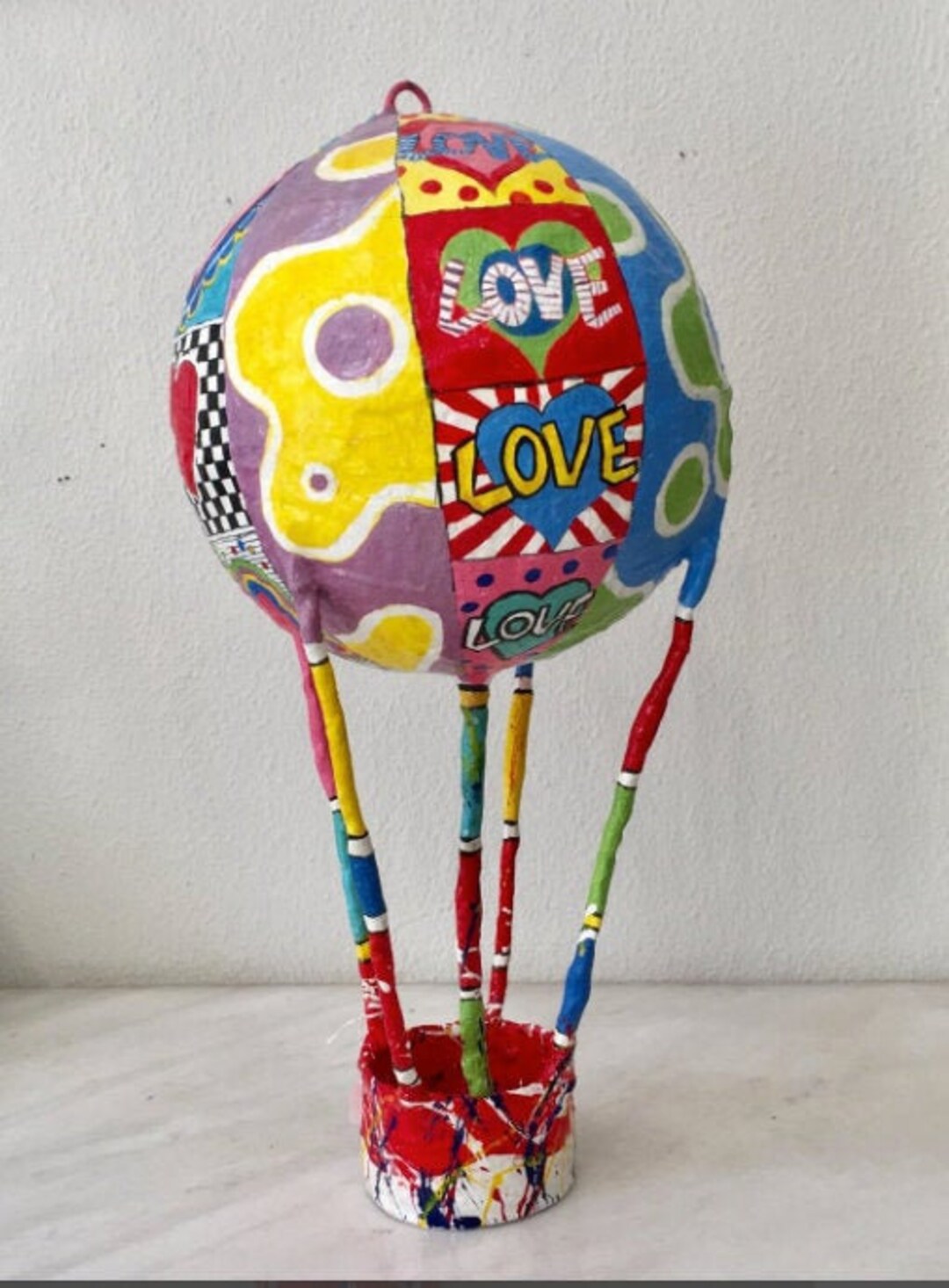 Pop Art Baloon Sculpture,two Sided Handmade Sculpture,handpainted ...