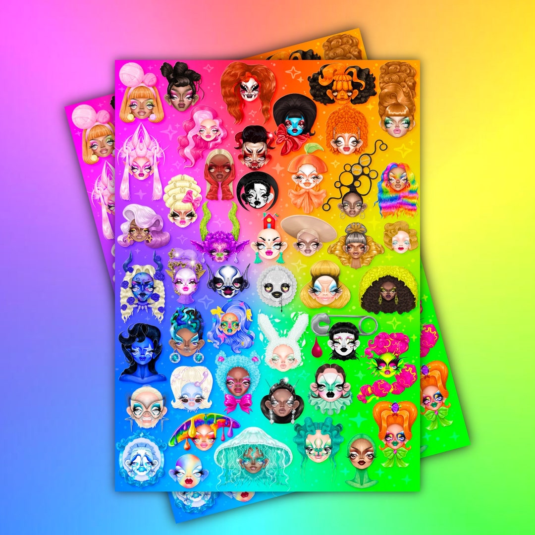 Faces of Drag Print - Etsy