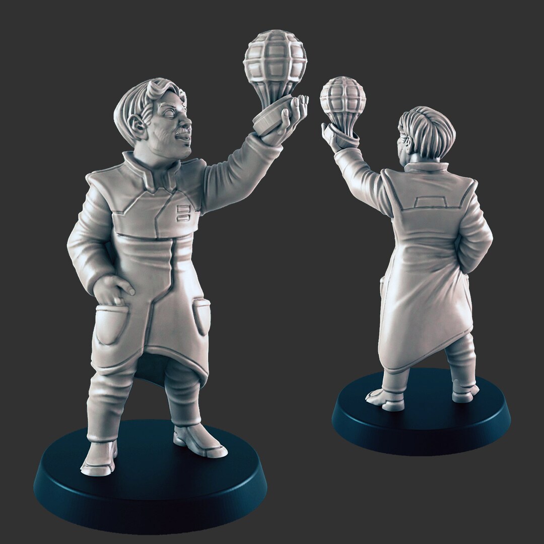 Scientists Mini - 3D Printed Model 28/32mm Scale RPG Fantasy Games D&D ...