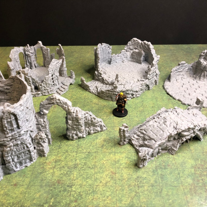 3d Printed Mini Ruins - Etsy