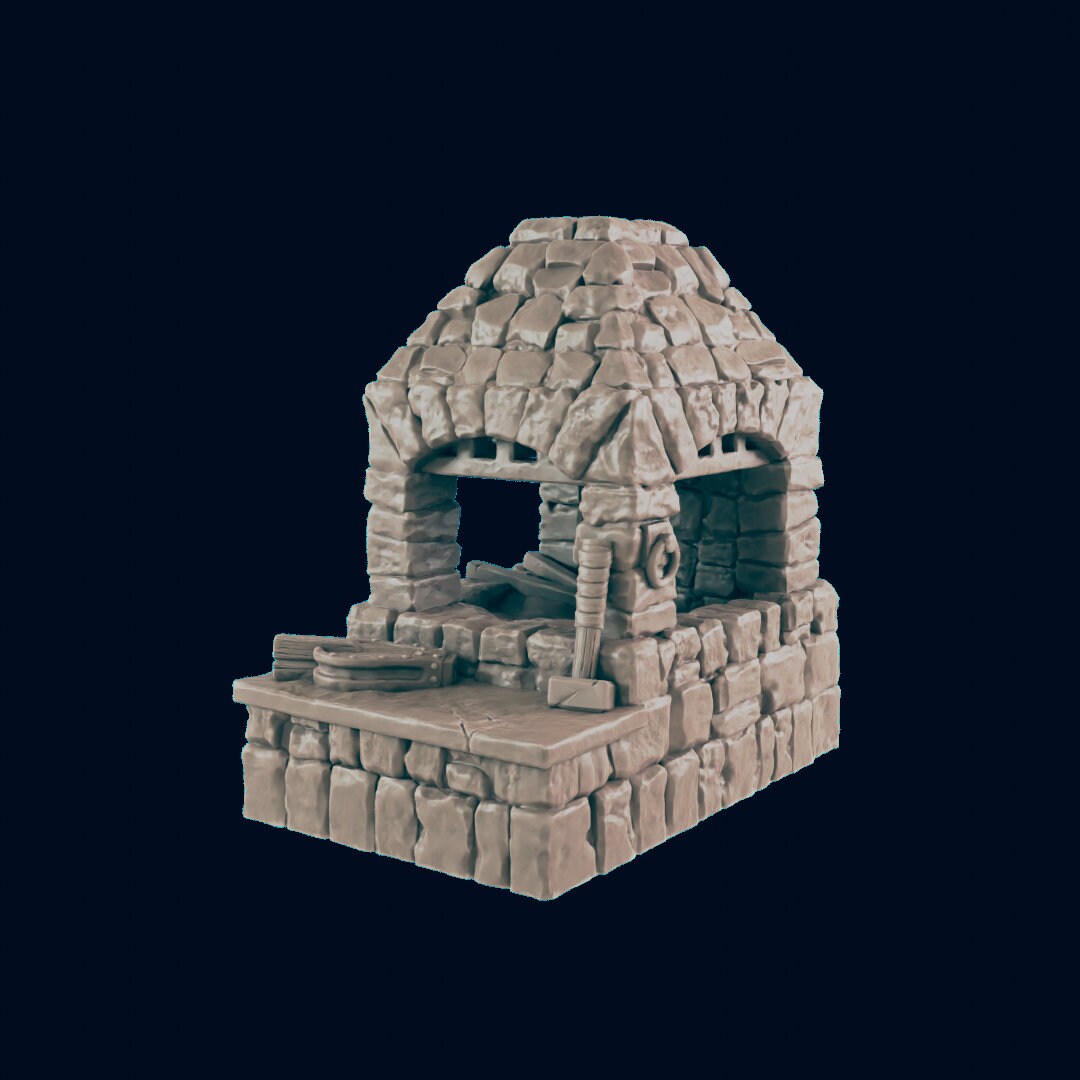 3D Printed Blacksmith Shop: 28mm RPG Terrain Playset - Etsy