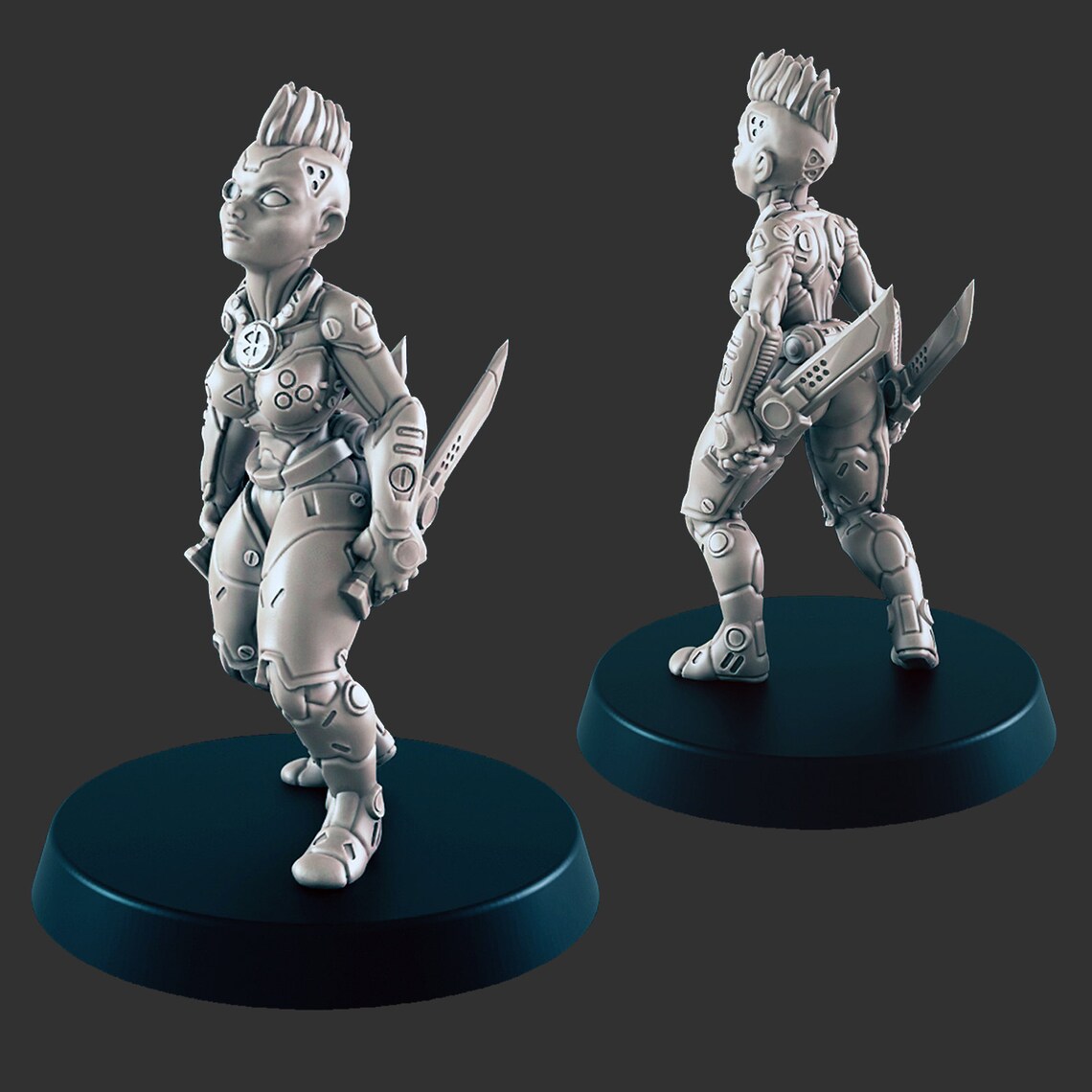 Keelie Alien Rouge Mini 3D Printed Model 28/32mm Scale RPG - Etsy Israel