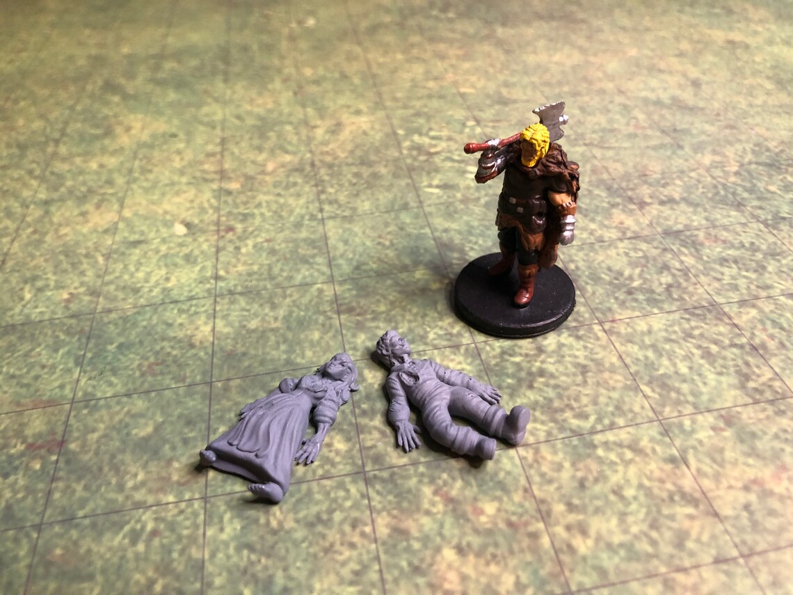 Dead Bodies Mini 3D Printed Model 28/32mm Scale RPG Fantasy - Etsy
