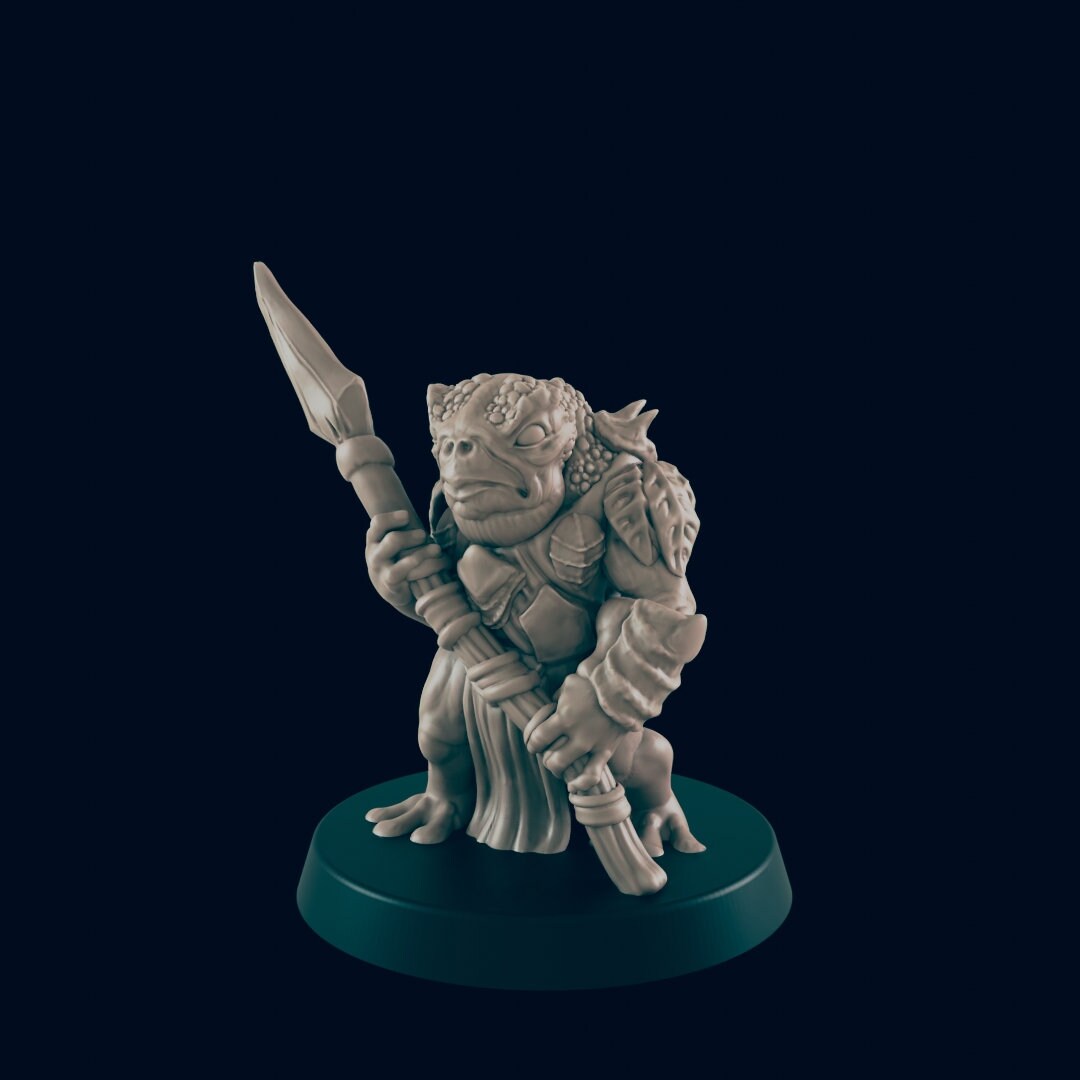 Bullywug Mini - 3D Printed Model 28/32mm Scale RPG Fantasy Games D&D ...