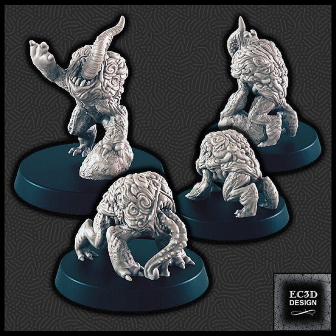 Intellect Devourer Mini: 3D Printed RPG Miniature, 28mm Scale - Etsy