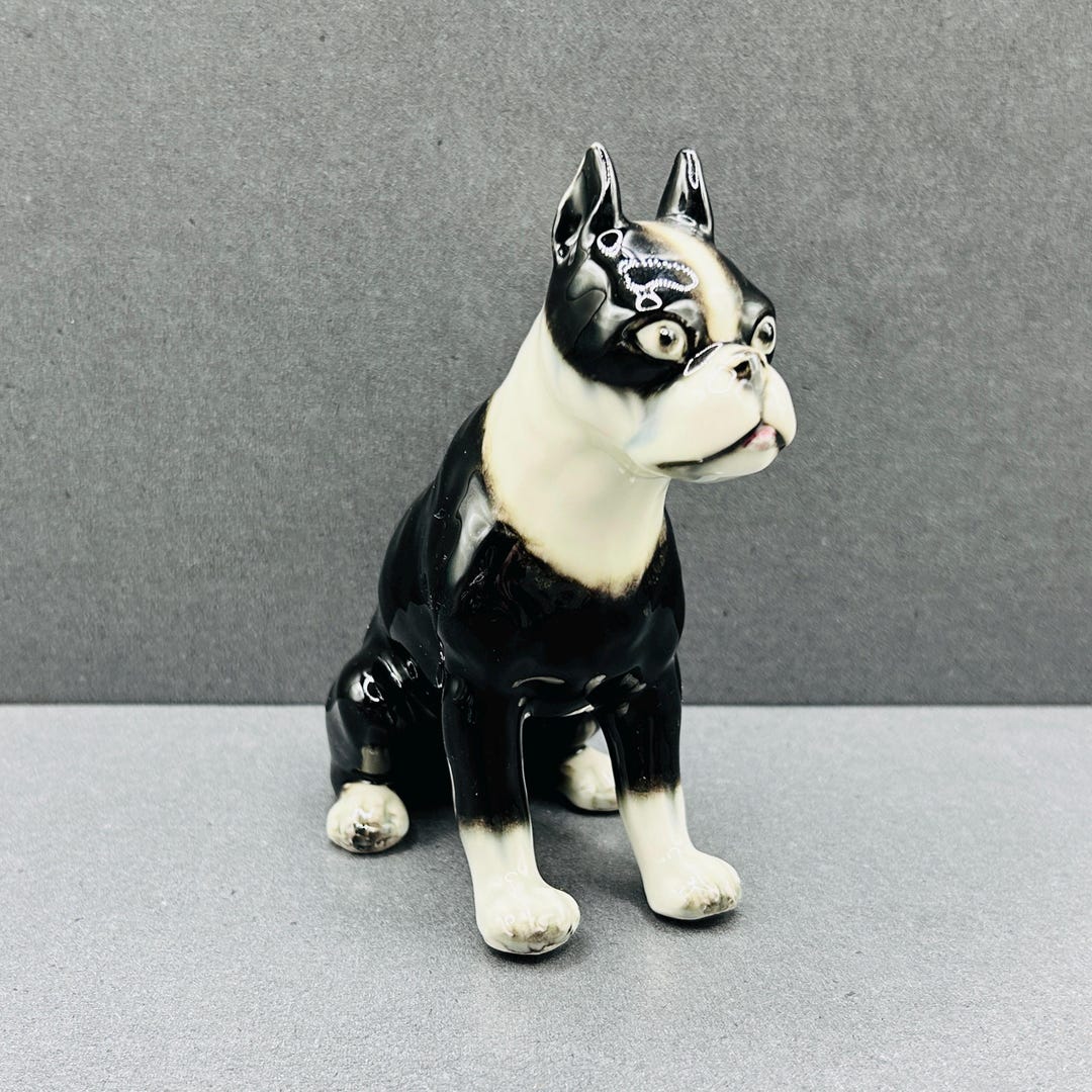 What a Face! | Vintage Boston Terrier Figurine | Made in Japan Dog ...