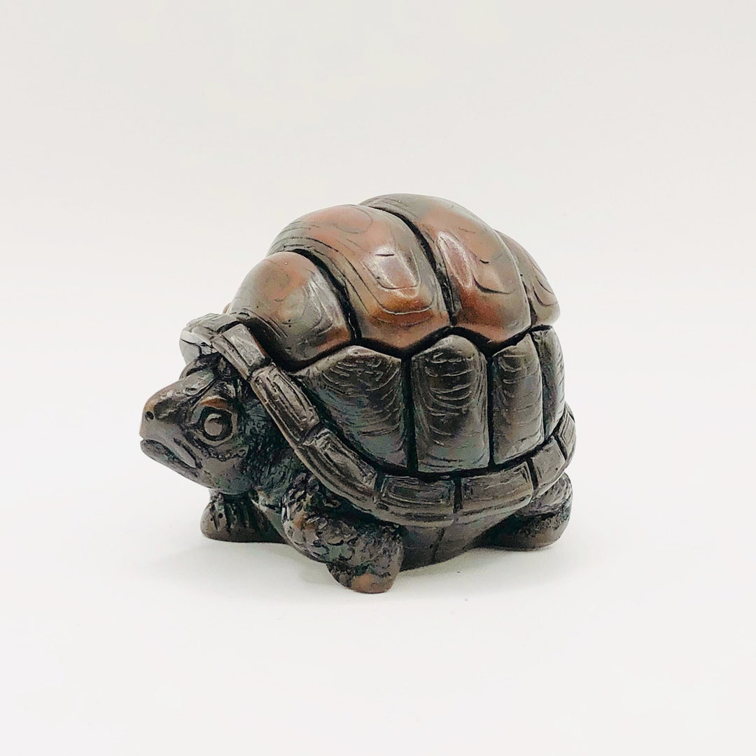 Vintage Detailed Turtle/ Tortoise Lidded Box With a Surprise - Etsy