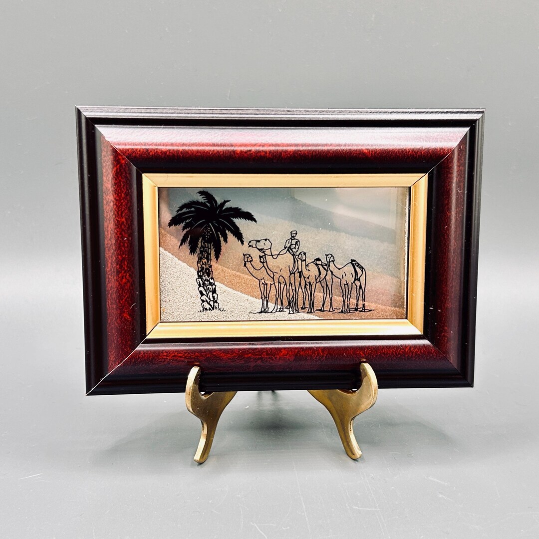 Vintage Moving Sand Art | Dubai's Seven Sands of UAE | Camels Crossing ...