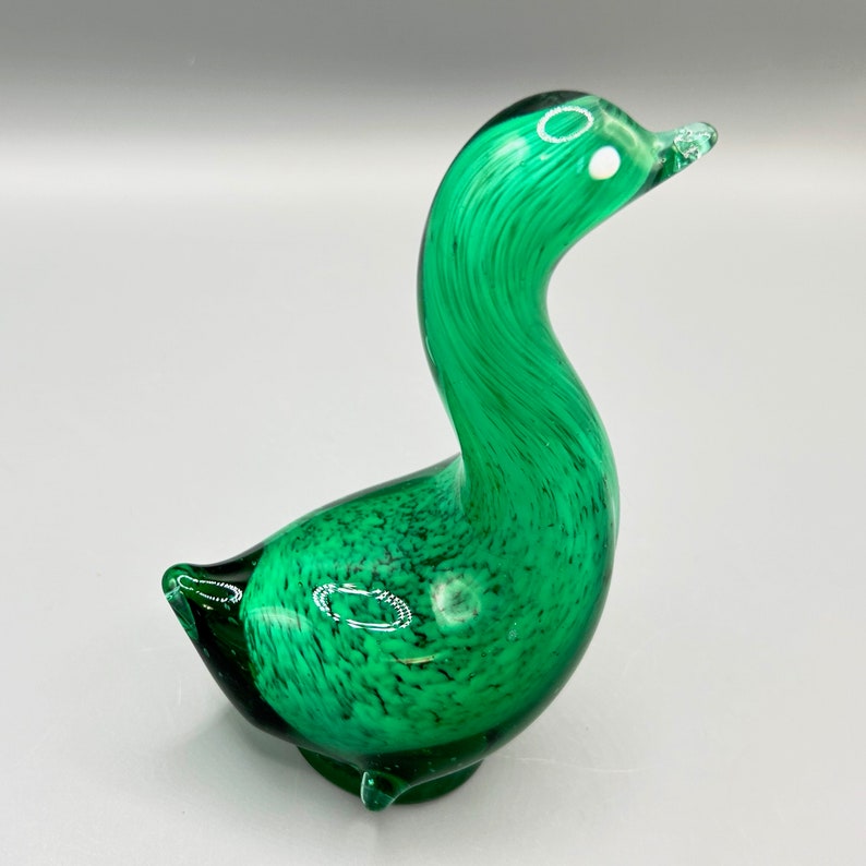Vintage Altaglass Art Glass Duck Figurine: Hand-blown Green Glass - Etsy UK