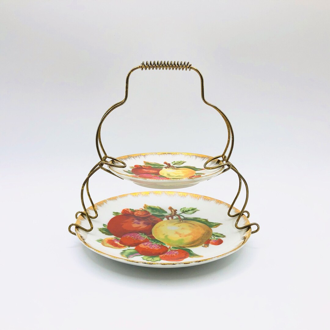 Teeny Tiny Tidbit Tray Vintage 2 Tiers Fruit Decoration - Etsy
