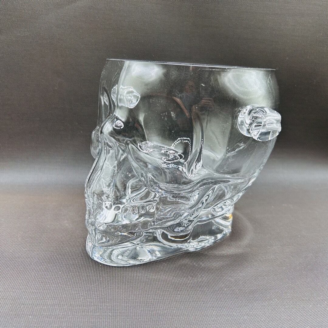 Crystal Clear Glass Skull Ice Bucket A Spooky and Stylish Addition for ...