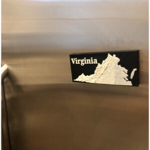 Virginia State 3D Printed Topographic Map Model College University Gift ...