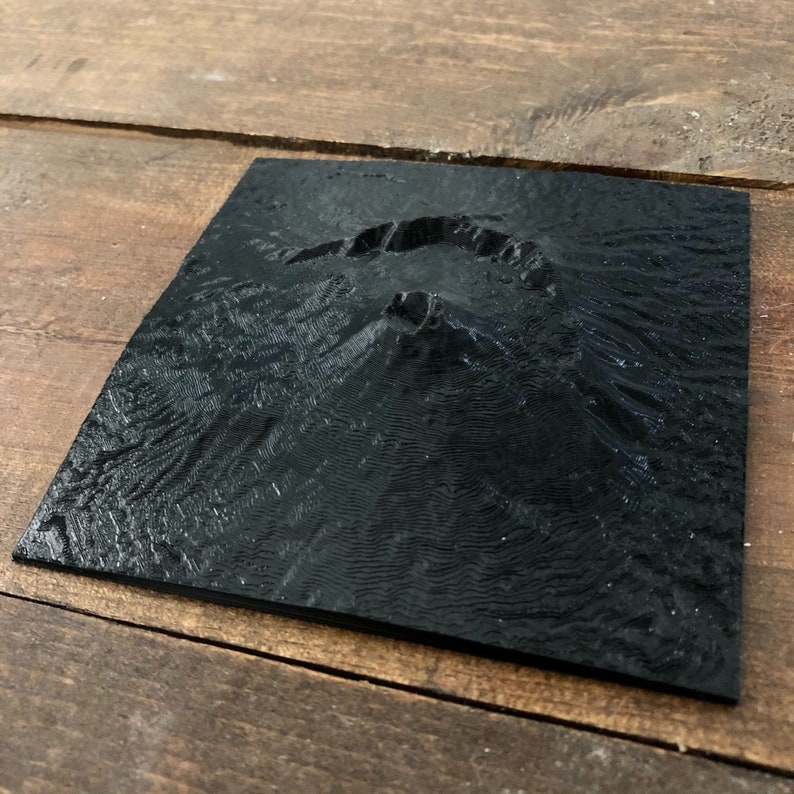 3D Print Mount Vesuvius Topography Map Model Volcano Travel Gift ...
