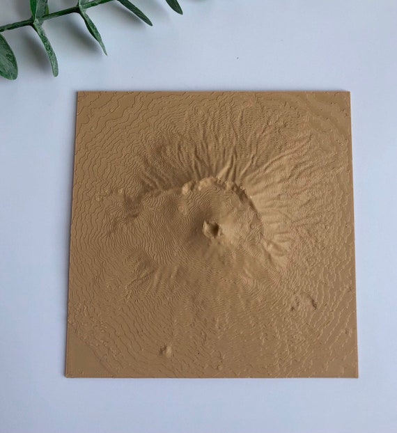 3D Print Mount Vesuvius Topography Map Model Volcano Travel - Etsy ...