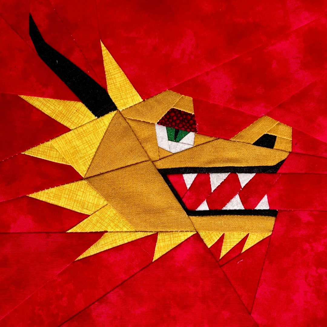 Chinese Dragon & Fu - Lunar New Year Foundation Paper Piecing Quilt ...