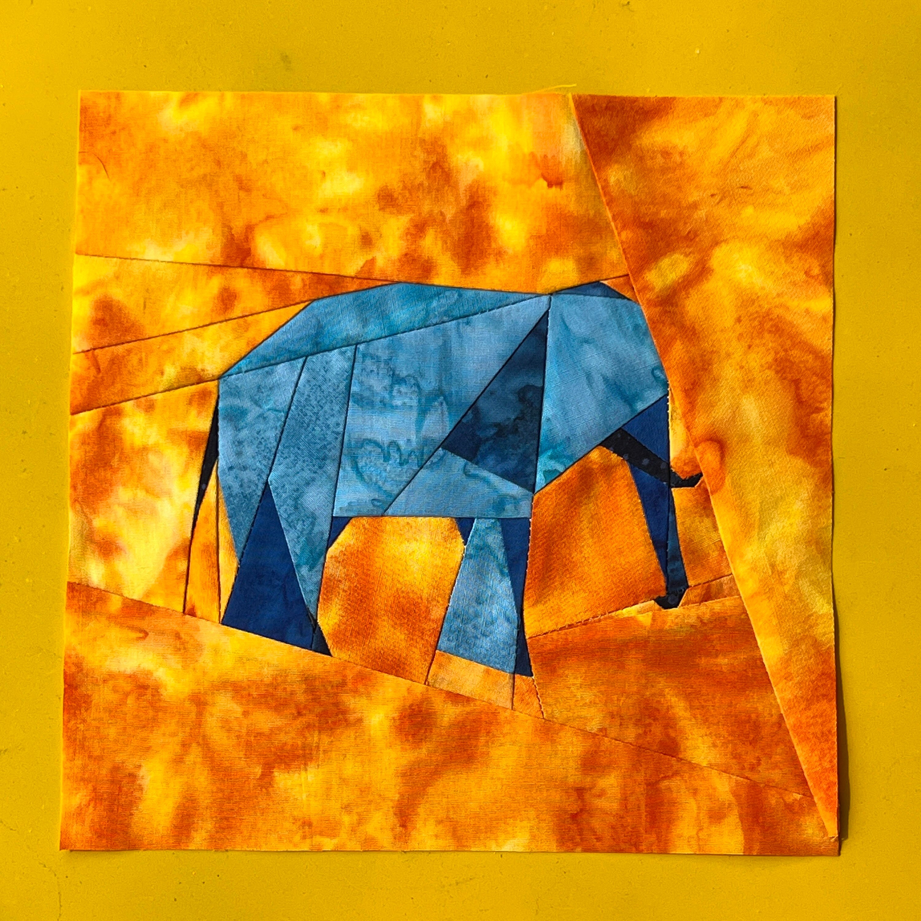 FPP Pattern Elephant, Foundation Paper Piecing Quilt Pattern, Digital ...