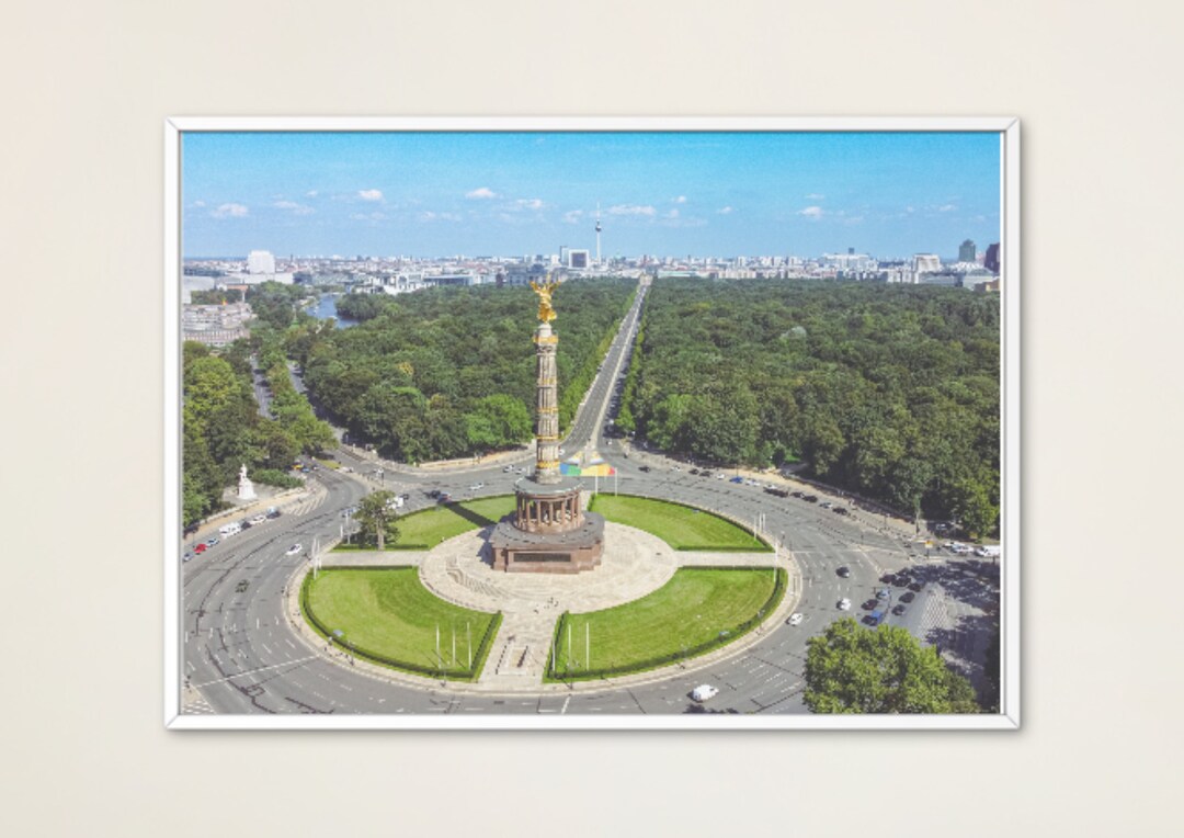 Drone Picture of Berlin's Victory Columns "goldelse" - Poster | Digital ...