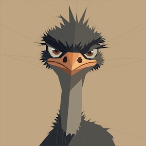 Grumpy Emu - Australia's Tallest Native Bird Foundation Paper Piecing ...