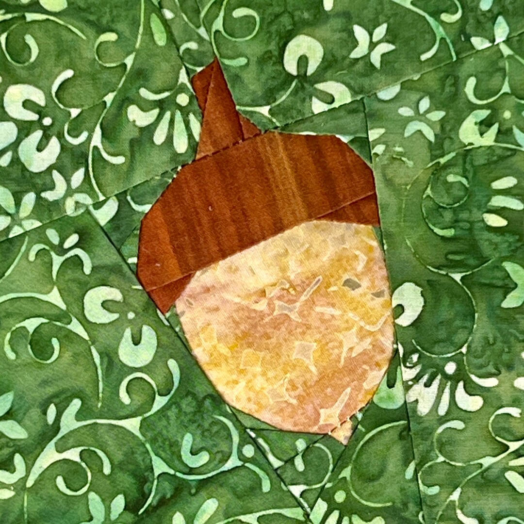 Digital FPP Acorn, Fall Foundation Paper Piecing Quilt Pattern, FPP ...