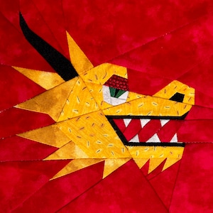 Chinese Dragon & Fu - Lunar New Year Foundation Paper Piecing Quilt ...