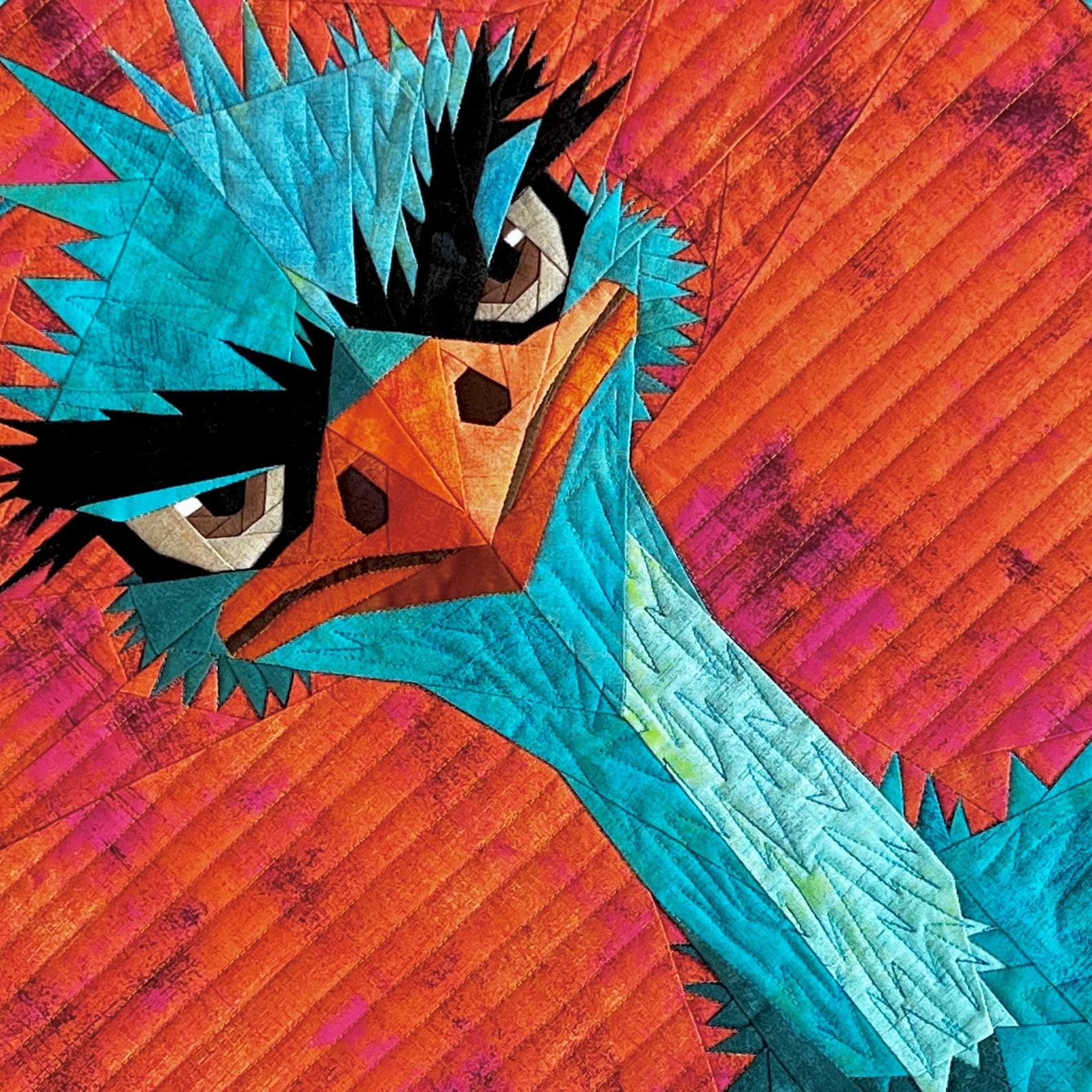 Grumpy Emu - Australia's Tallest Native Bird Foundation Paper Piecing ...