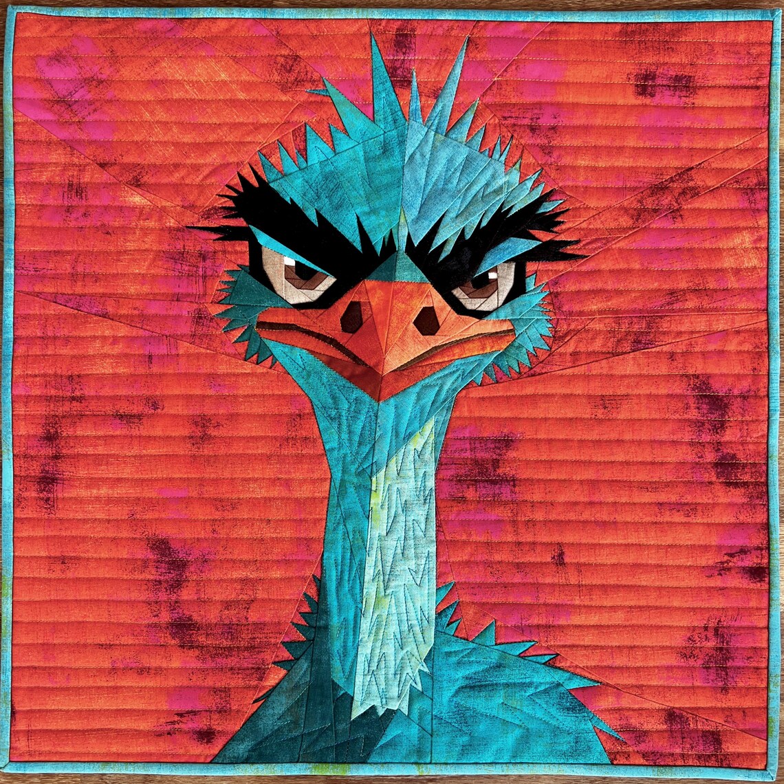 Grumpy Emu - Australia's Tallest Native Bird Foundation Paper Piecing ...