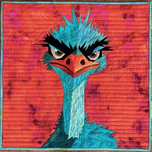 Grumpy Emu - Australia's Tallest Native Bird Foundation Paper Piecing ...