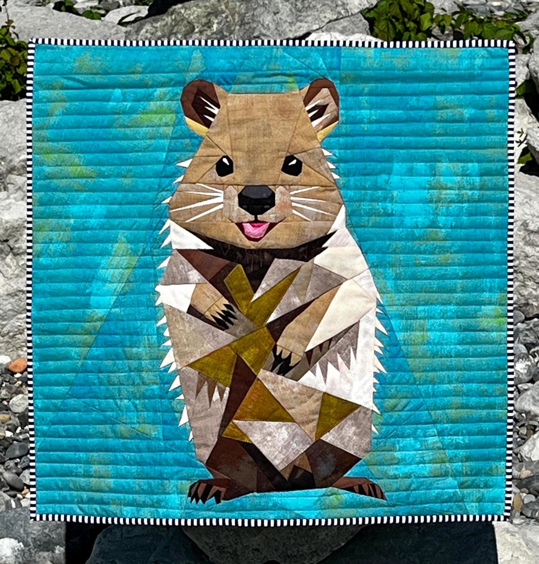 Happy Quokka - Cute Australian Marsupial, Foundation Paper Piecing ...