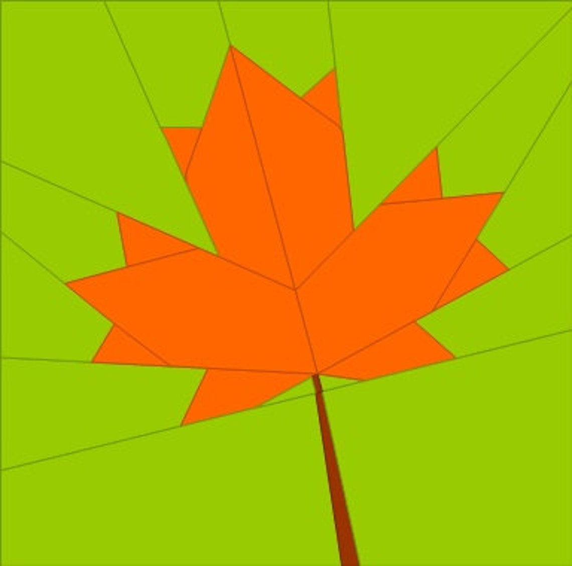 Digital FPP Maple Leaf, Fall Foundation Paper Piecing Quilt Pattern ...