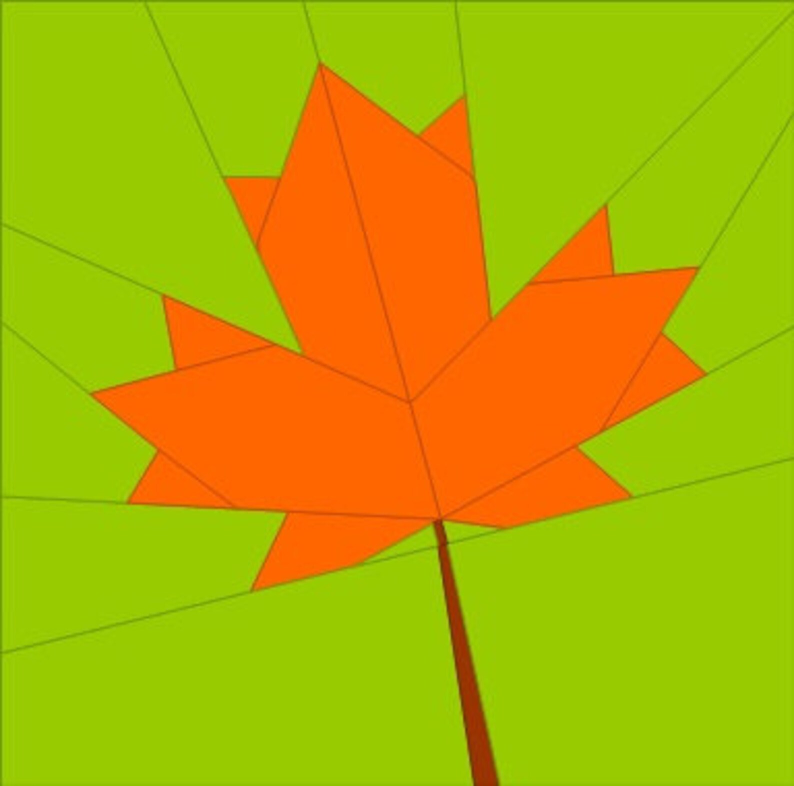 Digital FPP Maple Leaf, Fall Foundation Paper Piecing Quilt Pattern ...