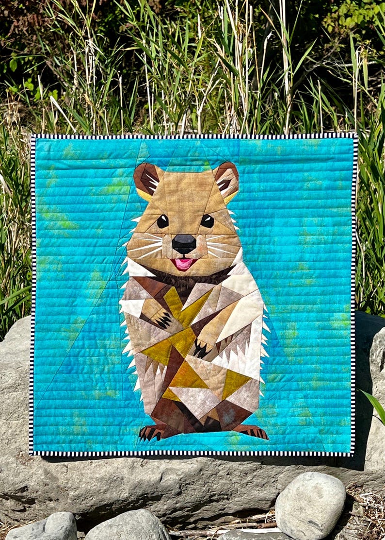Happy Quokka - Cute Australian Marsupial, Foundation Paper Piecing ...