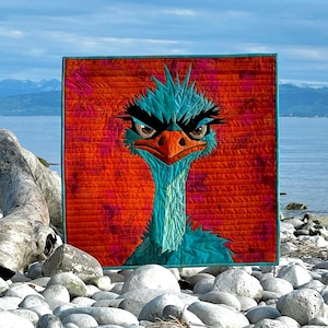 Grumpy Emu - Australia's Tallest Native Bird Foundation Paper Piecing ...