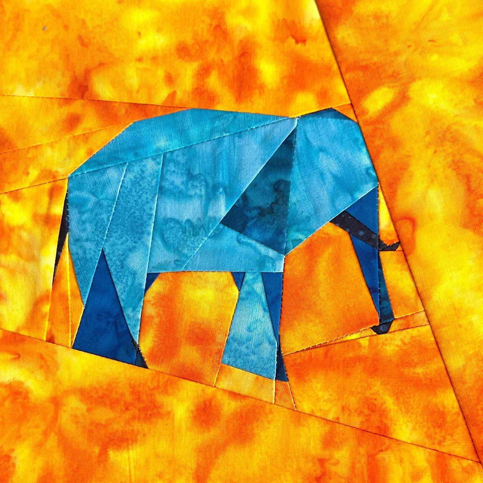 FPP Pattern Elephant, Foundation Paper Piecing Quilt Pattern, Digital ...