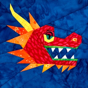 Chinese Dragon & Fu - Lunar New Year Foundation Paper Piecing Quilt ...