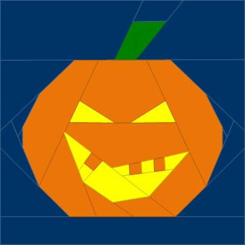 Digital FPP Halloween Pumpkin - Jack O'lantern, Fall Foundation Paper ...