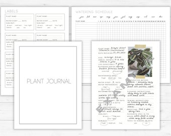 Plant Journal Printable, Houseplant Planner, Plant Care, Plant Guide ...