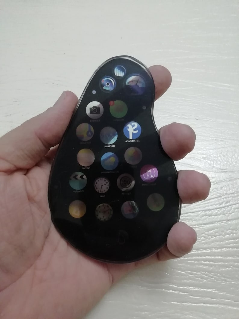 Non-working Fake Toy Transparent Handmade Pear Phone iPhone Made of ...