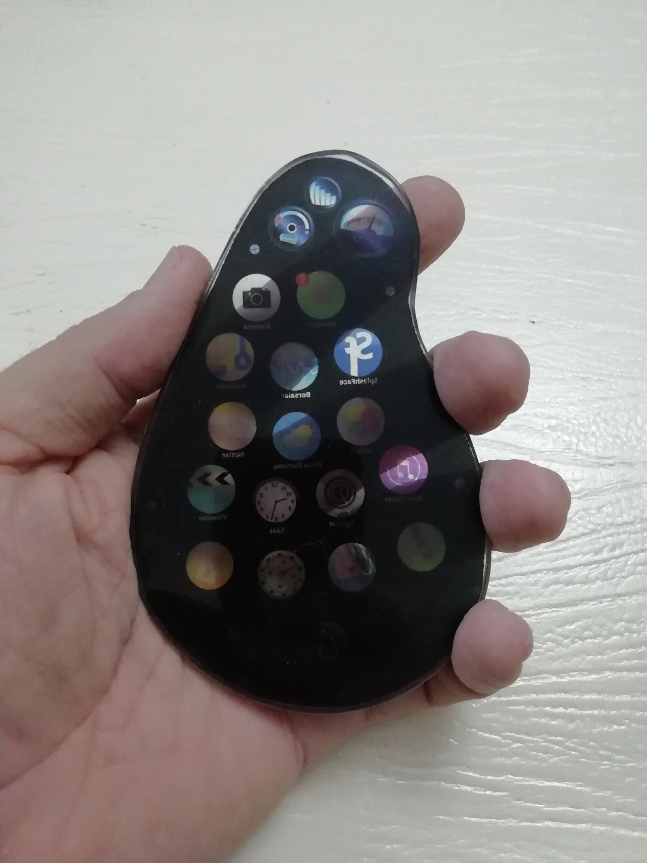 Non-working Fake Toy Transparent Handmade Pear Phone iPhone Made of ...