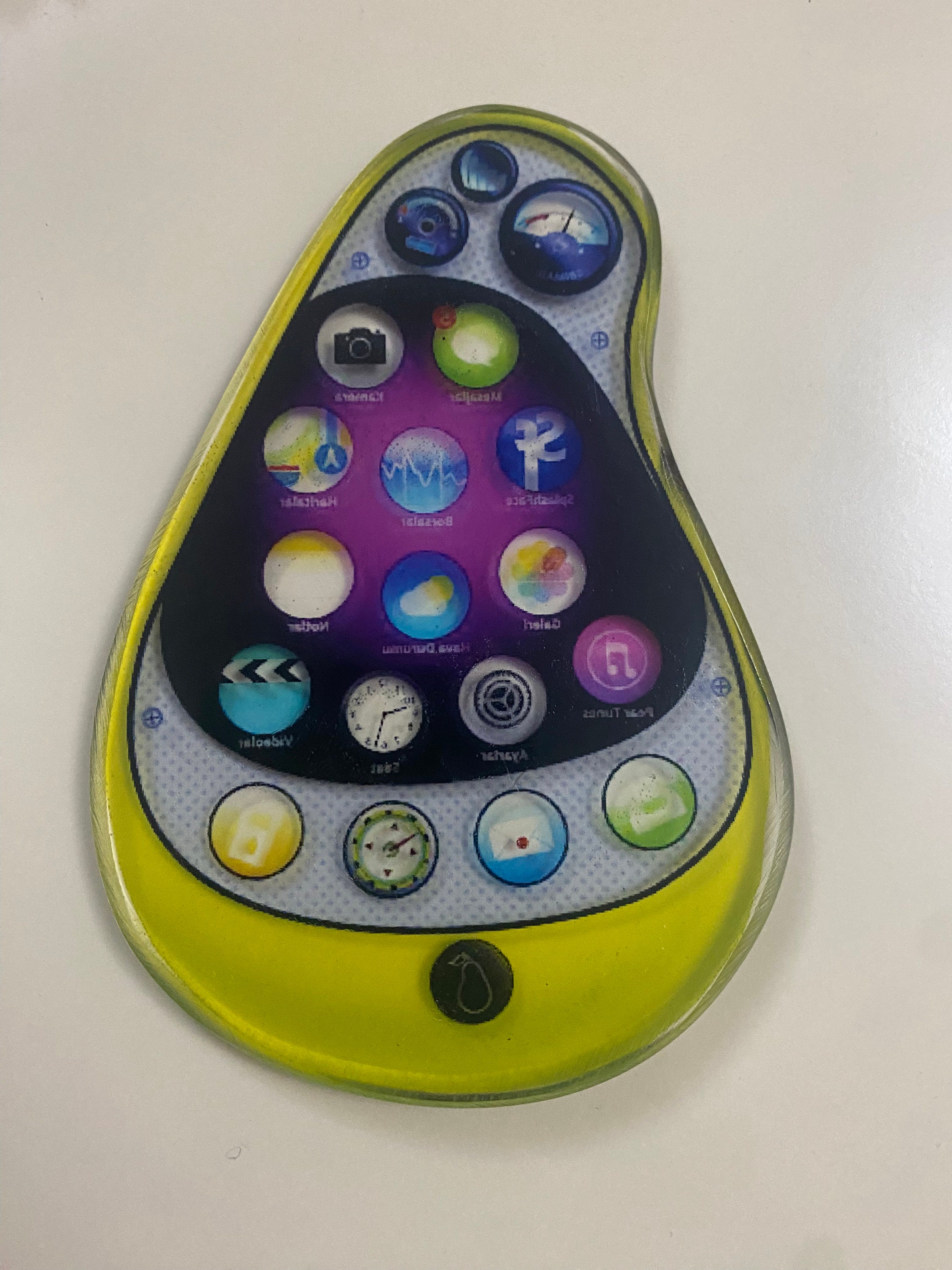 Non-working Fake Toy Transparent Handmade Pear Phone iPhone Made of ...